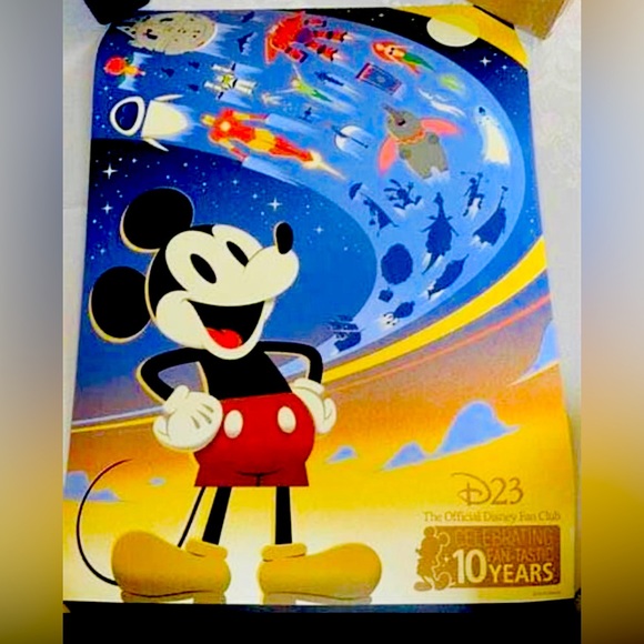 Disney | Other | D23 Expo 29 Gold Membership Exclusive Mickey Poster In ...